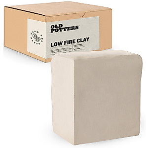 Old Potters Low Fire Pottery Clay White, 10 lbs (Cones 04 - 3) Art Modeling Clay, Ideal for Wheel Throwing and Hand Building, Pottery Clay for Sculpting, Beginners, and Advanced