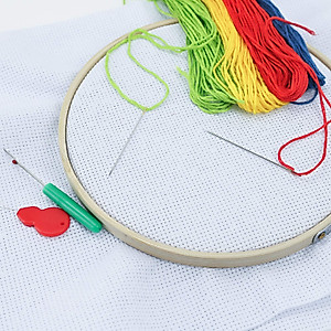 Similane 6 Pieces Aida Cloth 14 Count Cross Stitch Fabric, White, 12 by 18-Inch