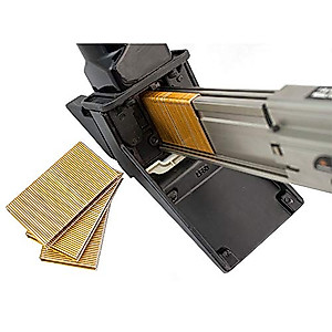 Freeman P50LSLW Lightweight Pneumatic 2-in-1 15.5-Gauge and 16-Gauge 2" Flooring Nailer / Stapler with Flooring Mallet and Interchangeable Base Plates