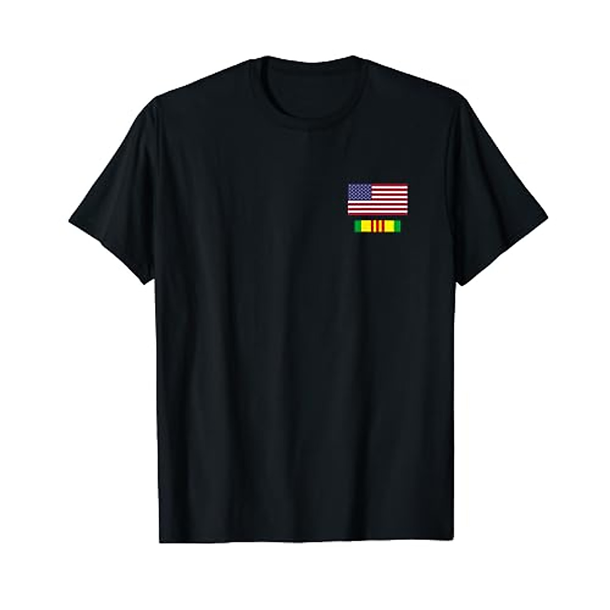 AMERICAN FLAG ABOVE VIETNAM SERVICE RIBBON T-Shirt