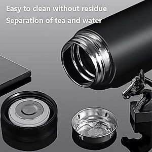 MADASD Insulated Coffee Cup for Tesla Model Y,Insulated Coffee Tumbler Stainless Steel to Go for Hot/Ice Coffee Tea with Seal Lid nsulated Beverage Containers,Black