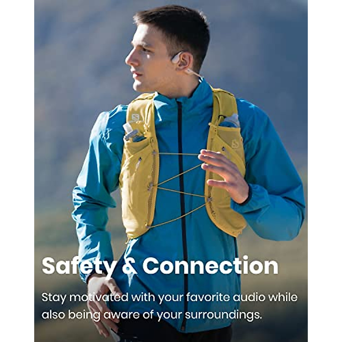 SHOKZ OpenRun Pro - Open-Ear Bluetooth Bone Conduction Sport Headphones - Sweat Resistant Wireless Earphones for Workouts and Running with Premium Deep Base - Built-in Mic, with Hair Band