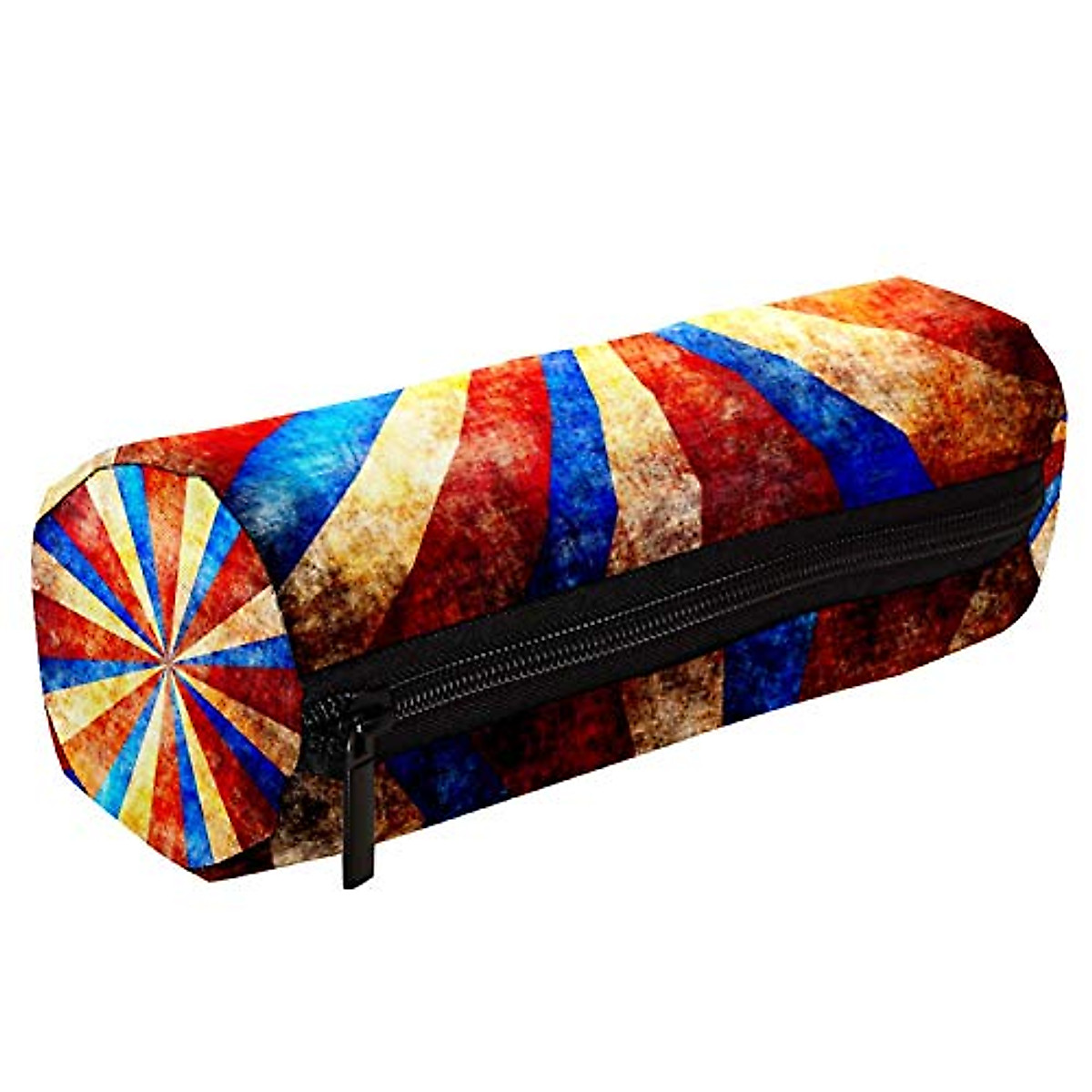 Stripes Grunge Pattern Pencil Bag Pen Case Stationary Case Pencil Pouch Desk Organizer Makeup Cosmetic Bag for School Office