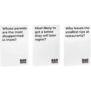 BAD PEOPLE Party Game + NSFW Expansion Set - Hilarious Adult Card Game for Fun Parties and Board Games Night with Your Group - Find Out What Your Friends Really Think of You