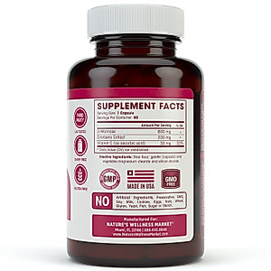 D MANNOSE with Cranberry Extract & Vitamin C - Urinary Tract UT Cleanse & Bladder Health - Protects Against Urinary Tract Infections UTI - Natural Healthy Flush & Detox Impurities | 60 Veg Capsule