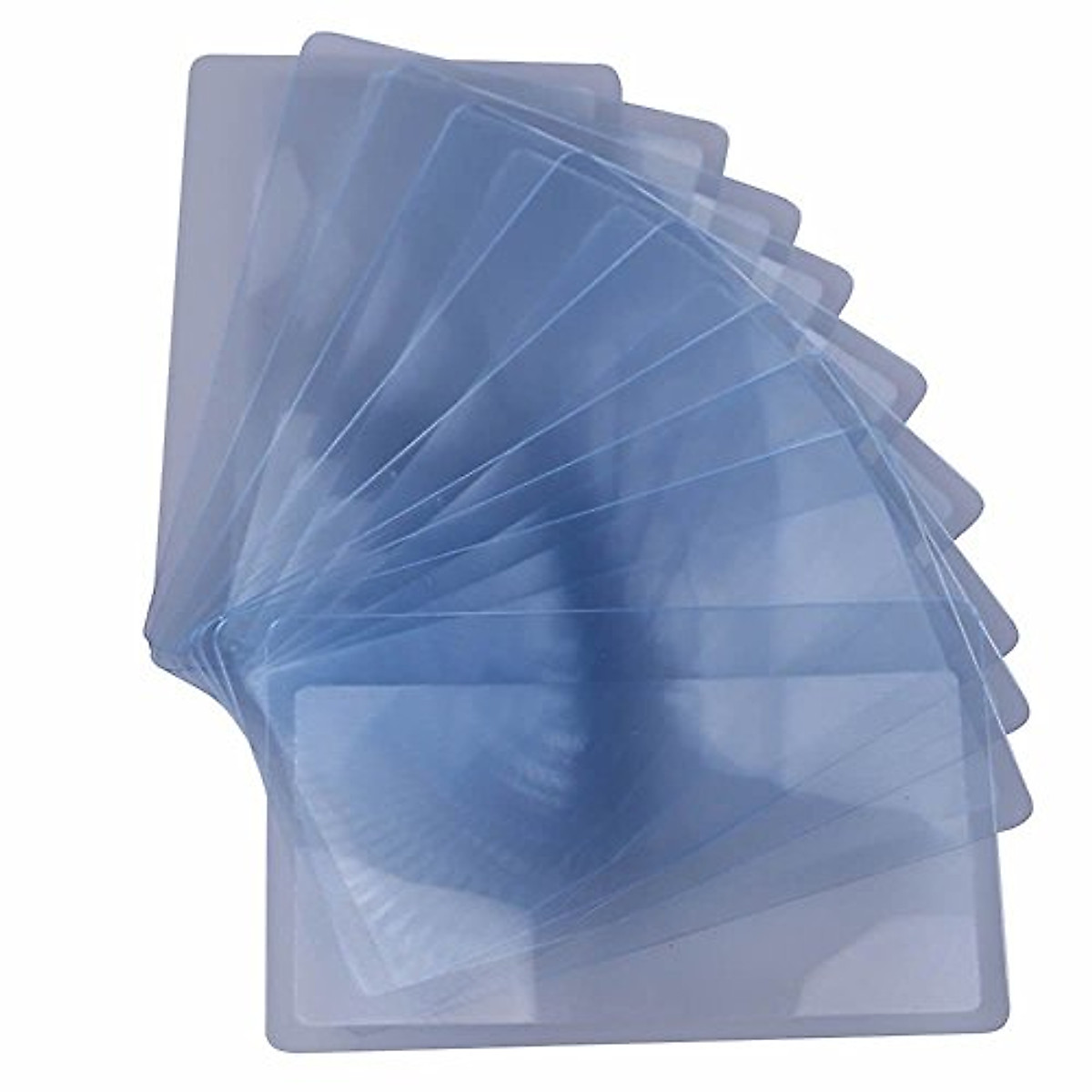 FUCAS Lot of 12 Credit Card Sized Magnifying Lenses. Wholesale Lot - 300% Fresnel Magnifier