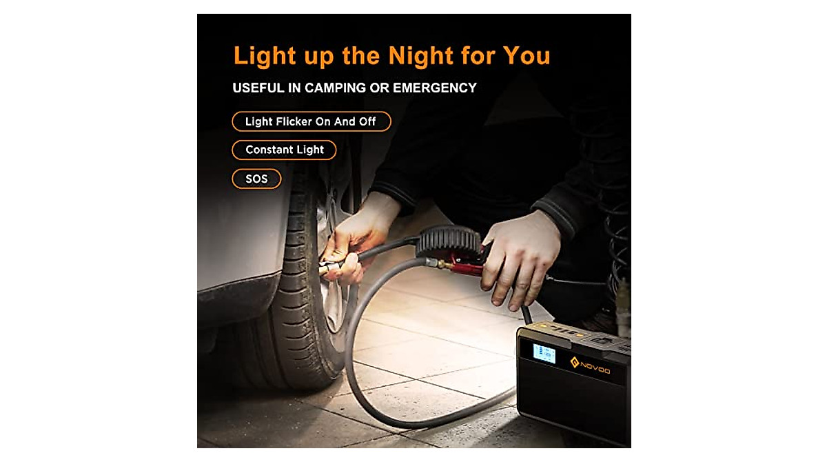 NOVOO 40000mAh Power Bank: 100W AC Portable Power Station