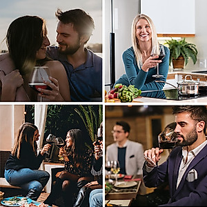 Yaschmo Crystal Red Wine Glasses Set of 4, 24.8oz Large Wine Glasses with Long Stem, Hand Blown Lead-Free Glass, Ideal Gift Packaging for Wedding,Anniversary, Birthday,Christmas