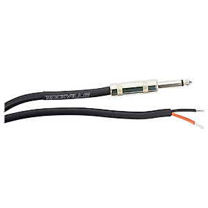 Rockville RTSBW10 10 Foot 1/4" TS to Bare Wire Speaker Cable,16 AWG,100% Copper