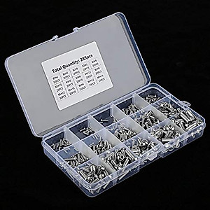Screw 285Pcs/Set M2/M3/M4/M5/M6 Machine Screw Stainless Steel Screws Set for Laptop/Hard Disk/Keyboard/Phone/PC Fasteners