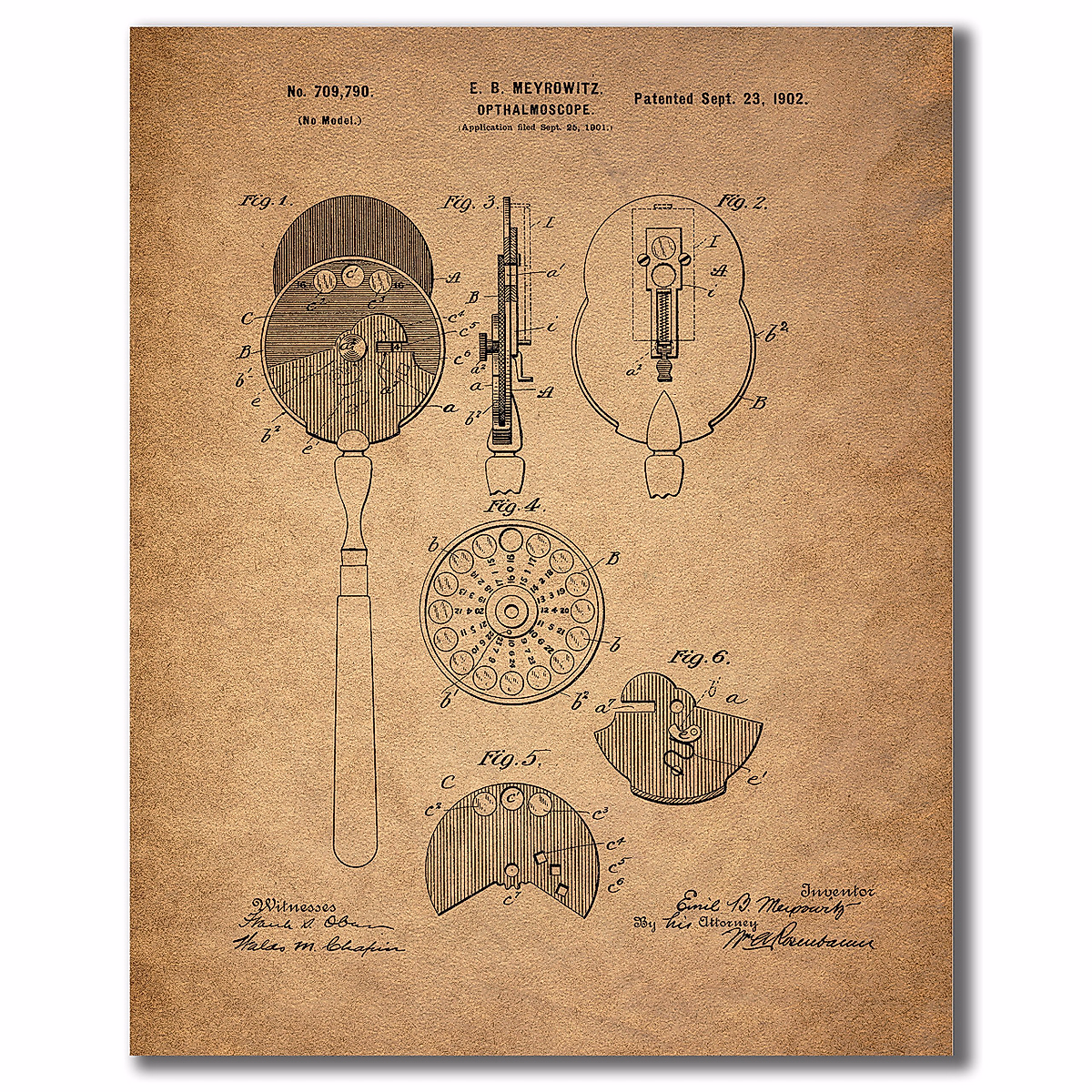 Optometrist Patent Wall Art Prints - Set Of 6 Eye Doctor Vintage Photos