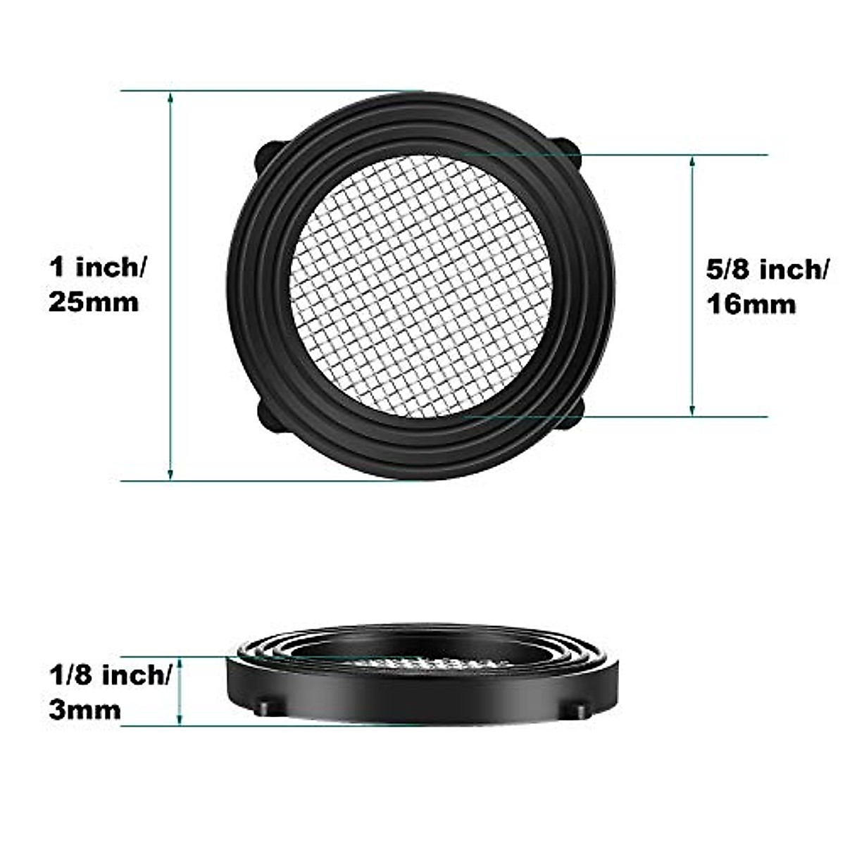 20 Packs Stainless Steel Filter Garden Hose Washer, Self Locking Tabs Keep Washer Firmly Set Inside Fittings with 40 Mesh for 3/4 Inches Garden Hose and Water Faucet