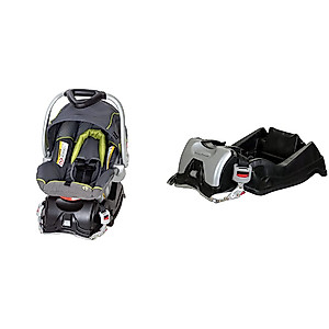 Baby Trend EZ Flex Loc Infant Car Seat, Carbon + Baby Trend EZ Flec Loc 32 Infant Car Seat Base, Black