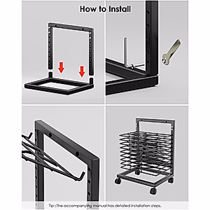 WISIMMALL Art Drying Rack, Paint Drying Rack with 9 Removable Shelves,Wall Art Storage Drying Rack with Wheels for Classrooms & Art Studios(9 Shelves)