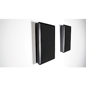 Rockville Pair Rock Slim 70B Black 5.25" 70V Commercial Restaurant Wall Speakers