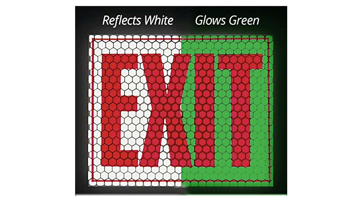 Cyalume Cyflect Glow in the Dark and Reflective Emergency Exit Sign, 8 ...