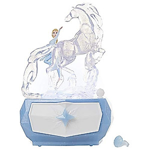 Frozen 2 Elsa & Nok Spirit Animal Horse Jewelry Box with Lights & Sounds! Accessory Ring Included - Perfect for Any Elsa Fan! for Girls Ages 3+