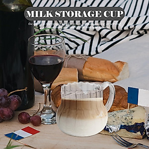 Small Milk Jug Crystal Jug Glass Milk Jug Milk and Cream Pitcher Formula Container Gravy Pitcher Latte Art Pitcher Coffee Frothing Cup Clear Glass Cups Sauce Pitcher Seasoning Mini