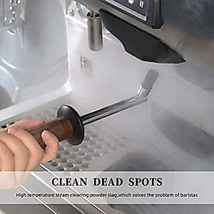 Coffee brush Anti-scalding handle Espresso Machine Cleaning Brush High-Pressure Steam Brush For Searchpean Coffee Maker Espresso Brush Tools Accessories For Baristas (Two brush heads)