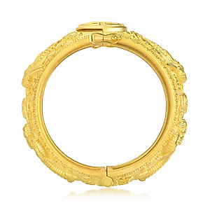 CHOW SANG SANG 999.9 24K Solid Gold Price-by-Weight 31.81g Gold Dragon & Phoenix Bangle for Women and Wedding Occasion 91466K | Size: 7