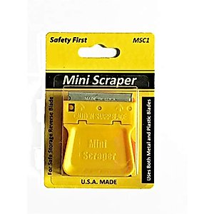 Mini Scrapers With Metal Blade Carded 2 Pack U.S. Made
