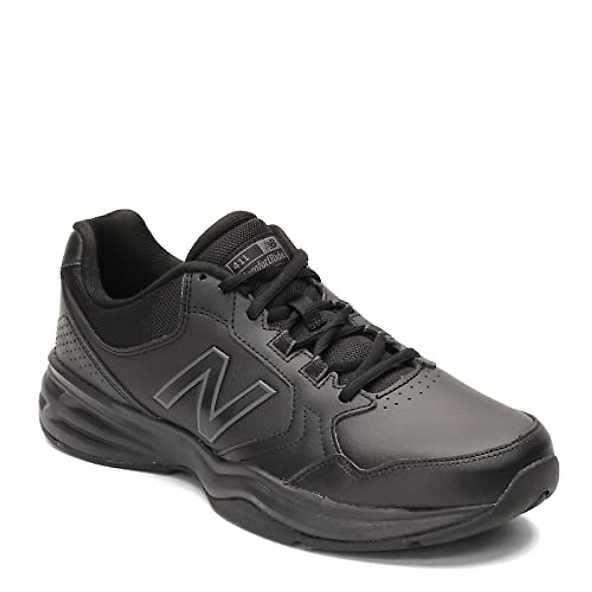 New Balance Men's 411 V1 Training Shoe, Black/Black, 12 Wide