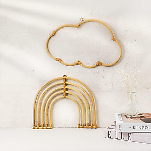 GaiaMade Rattan Nursery Decor, Neutral Theme for Nursery Decorations, Create a Boho Nursery, Playroom Wall Decor, Boho Nursery Decor, Boho Nursery Decor for Girl and Boy, Day Set.…