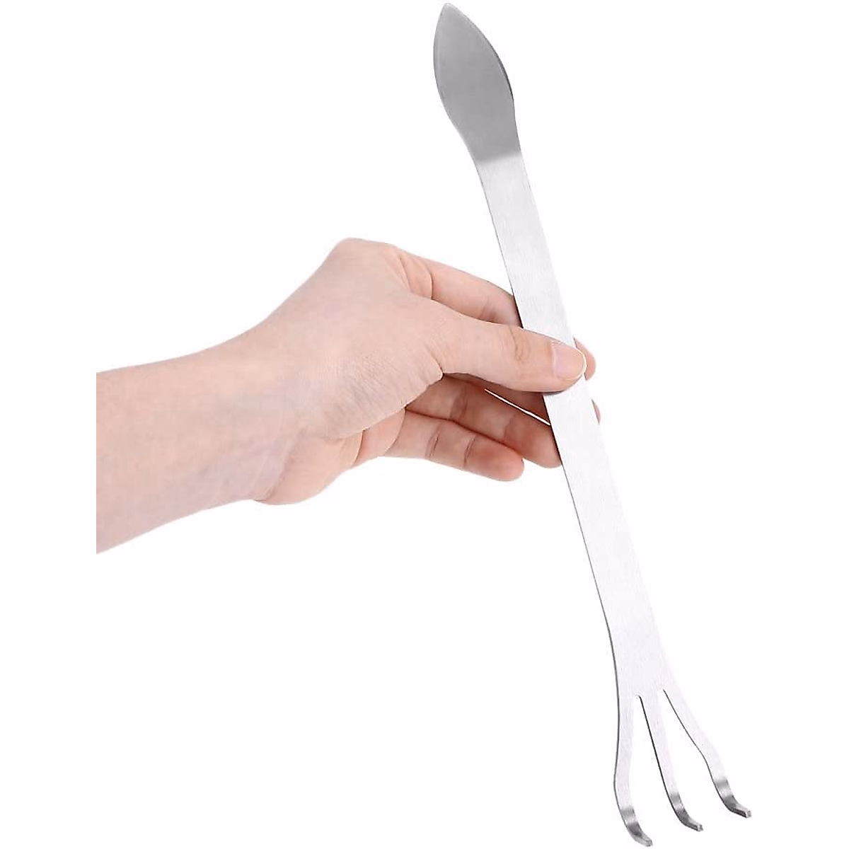 Honiwu Root Rake for Bonsai, Stainless Steel 3-Prong Loosen Soil Bonsai Tree Tools with Ergonomic Handle for Garden Lawn