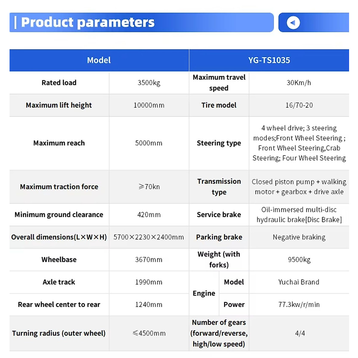 Telescoping Jib Boom Forklift With Telescopic Forks Telescopic Forklift Parts Reliable Telescopic Forklift with Strong Hydraulic System