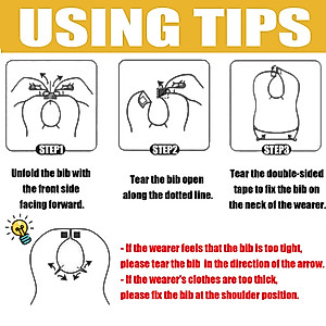 CNYMANY 40 pcs Disposable Bibs and Placemats for Baby, Leak Proof Travel Feeding Bibs and Place Mats for Infants Toddlers for Traveling and Outdoor Use