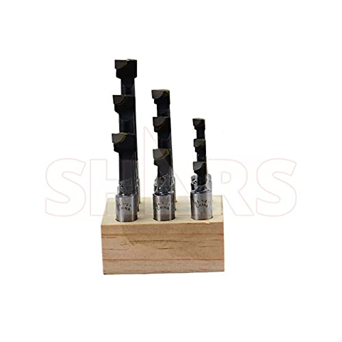 Shars Carbide Tipped Boring Bar Set, 9 PCS 1/2" C-6 Carbide Grade 404-7120 P{