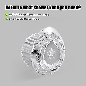 Replacement Knob Compatible with Moen 100710 Shower Handle, Bathroom Faucet Tub Knobs Replacement Parts for Single Handle Bathtub Bathroom Faucet Accessory