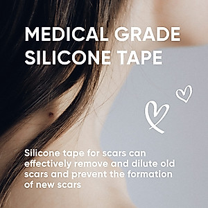 Silicone Scar Removal Sheets - Breathable Reusable & Waterproof Keloid Scar Removal Patches Caused by C-Section, Surgery, Burn, Acne, Stretch Marks Healing Alternative to Gel, Tape & Cream (4 sheets)