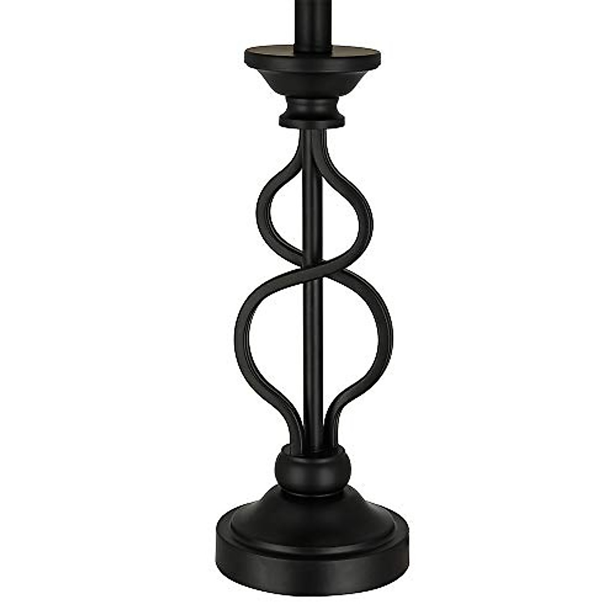 Amazon Brand – Ravenna Home Iron Wave Table and Floor Lamp Set with LED Light Bulbs, Set of 3, Dark Bronze