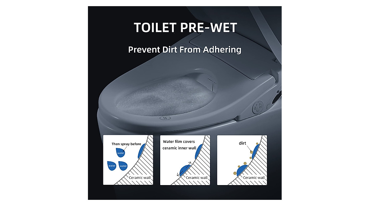 Bejoan Electronic Bidet Seat with Warm Water & Heated Seat