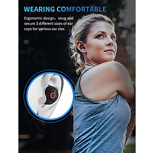 dyplay Wireless Earbuds Bluetooth 5.0 True Wireless Headphones in-Ear Stereo USB-C Quick Charge Waterproof TWS Wireless Earbuds with aptX 3D Stereo Sound,Single Mode Touch Control and CVC 6.0 Mic