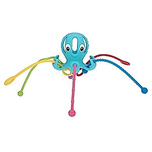 Nuby Octopus 100% Silicone Pull String Interactive Toy: 18M+, Multi