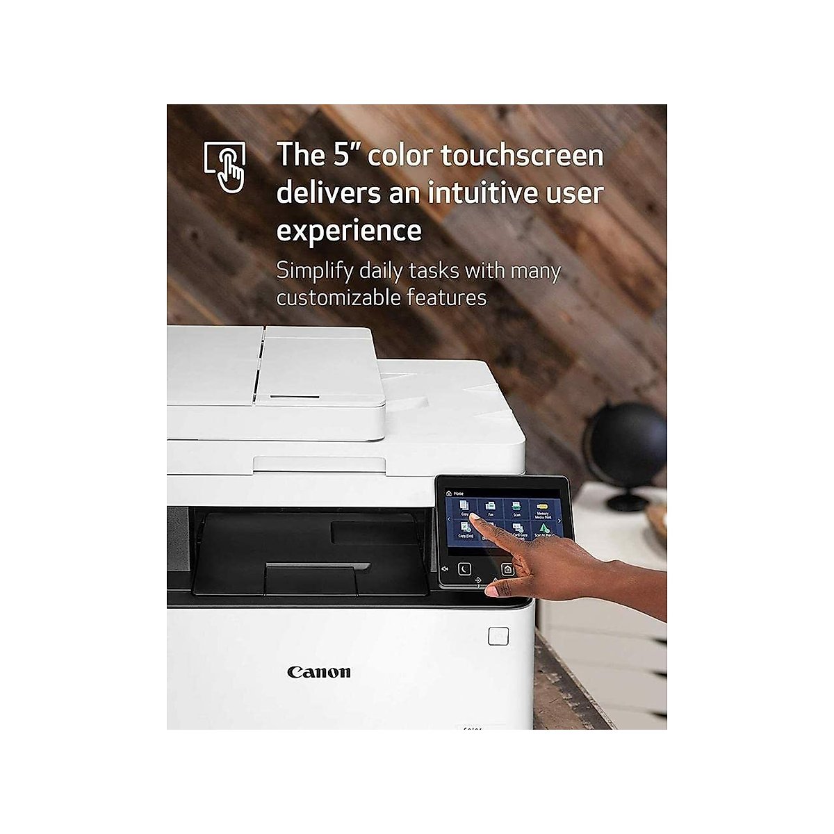 Canon Color imageCLASS MF644Cdw All-In-One Wireless Laser Printer, White - Print Scan Copy Fax - 5" Touchscreen, 22 ppm, 600x600 dpi, Auto 2-Sided Printing, 1GB Memory, 50-sheet ADF, Ethernet, Tillsiy