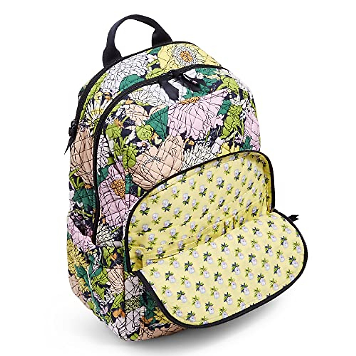 Vera Bradley women's Campus Backpack, Bookbag, Bloom Boom-Recycled Cotton, One Size