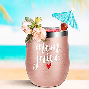 HAINANBOY Gifts for Mom from Daughter, Son - Mothers Day Gifts for Mom, Women, Wife - Birthday Gifts Ideas for Mom - Presents for Mom Rose Gold Wine Tumbler 12OZ