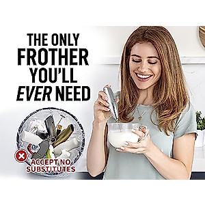 Zulay Executive Series Ultra Premium Gift Milk Frother For Coffee with Deluxe, Radiant Finish - Coffee Frother Handheld Foam Maker For Lattes - Electric Milk Frother Handheld For Coffee (Silver)