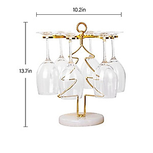 YFQHDD Wine Glass Rack,Christmas Tree Countertop Wine Glass Holder, Elegant Freestanding Tabletop Stemware Storage Rack/Wine Glass Stan