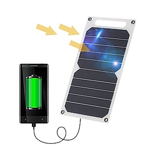 Solar Panel Charger USB Port Portable High Power Paper Shaped Monocrystalline Silicon for Cell Phone Camping Hiking Travel