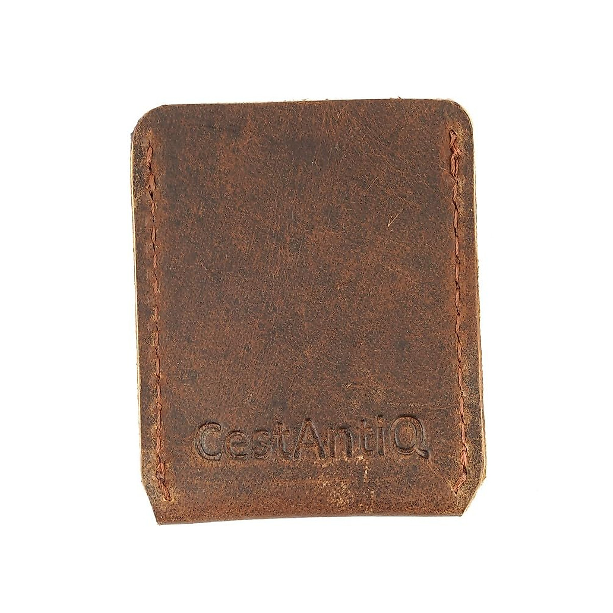 CestAntiQ Leather Double Edge Safety Razor Head Protective Sheath,Brown Shaving Razor Travel Cover, Safety Razor Head Guard, Leather Razor Case, Double Edge Razor Protector, Shaving Accessories Pouch