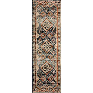 Loloi II Jocelyn Collection JOC-05 Area Rug 9'-6" x 12'-6" Navy/Multi Rectangular 0.38" Thick