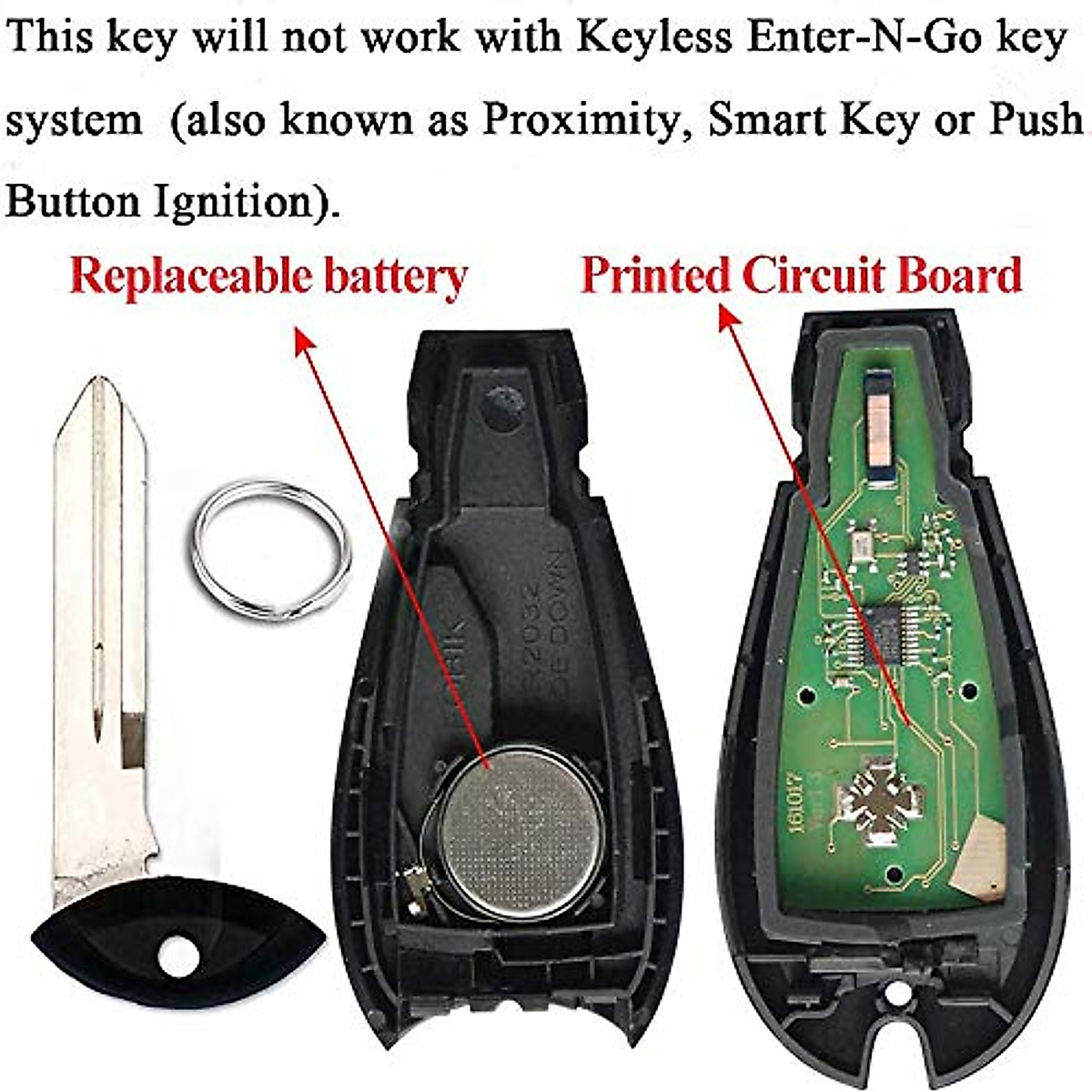 BESTHA for 2008-2015 Chrysler Town and Country 2008-2014 Dodge Grand Caravan Keyless Entry Remote Key Fob Replacement M3N5WY783X IYZ-C01C