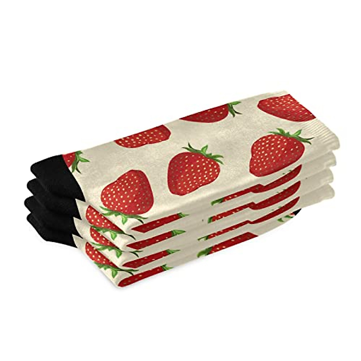 xigua Strawberries Pattern Mid-Length Men's and Women's Socks,Running, Cycling,Athletic Toe Socks