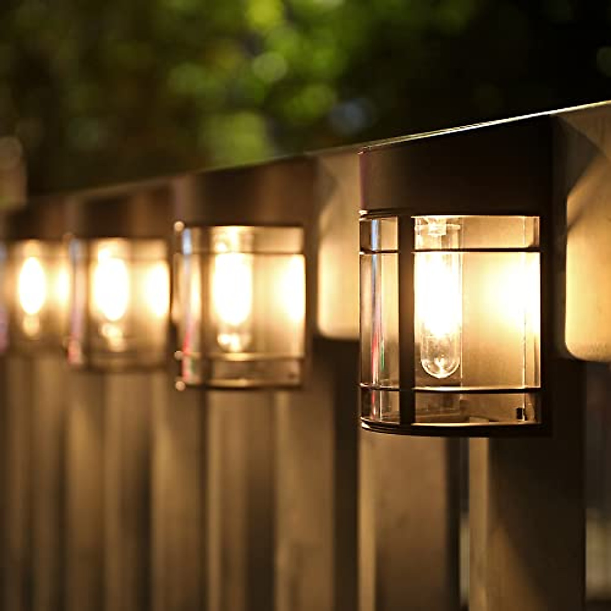 Outdoor Solar Fence Lights, Solar Garden Decorative Lights, Waterproof Solar Lights for Wall, Patio, Stairs, Backyard, Steps, Fence Decor,8 Pack