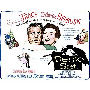 Posterazzi The Desk Set Spencer Tracy Katharine Hepburn 1957 Tm And Copyright (C) 20Th Century Fox Film All Rights Reserved. Movie Masterprint Poster Print, (28 x 22)