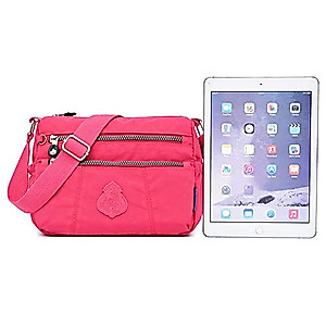 MINTEGRA Shoulder Bag for Women Waterproof Crossbody Purses Lightweight Nylon Work Travel Purse Messenger Bag